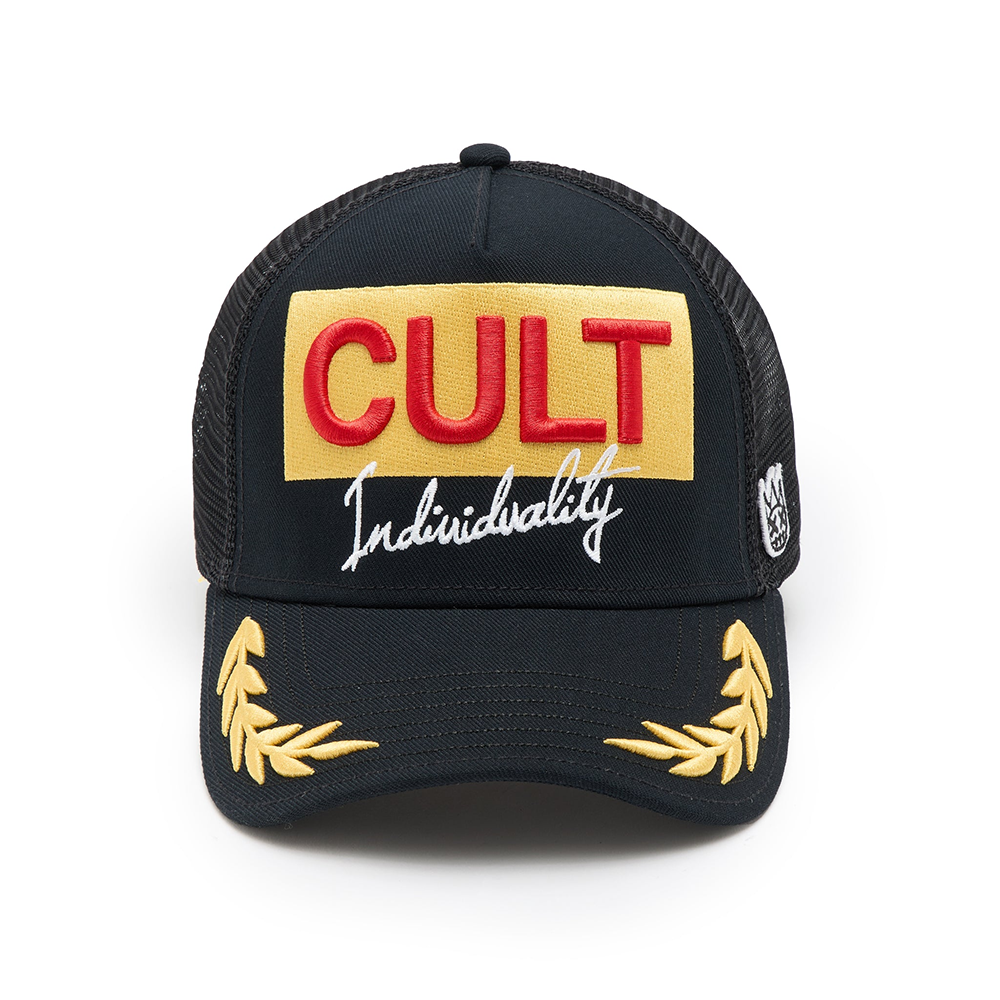 Cult of Individuality Cult's Logo Mesh Back Trucker Hat "Cult Racing"